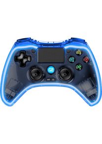 READY 2 Gaming Pro Pad X LED Editon Controller Transparent / Blau für PlayStation 4