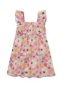 Tom Tailor Mädchen Kleid mit Blumenmuster, orange, Blumenmuster, Gr. 92/98