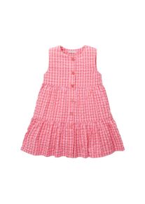 Tom Tailor Mädchen Kleid mit Volants, rosa, Karomuster, Gr. 92/98