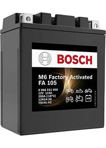Bosch Automotive Bosch AGM-Motorradbatterie M6 FA105 12Ah 200A