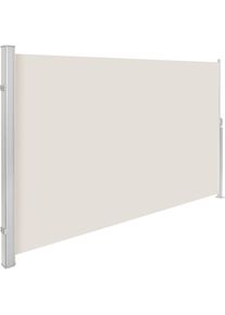 TecTake Aluminium Seitenmarkise ausziehbar mit Aufrollmechanismus - 200 x 300 cm, beige