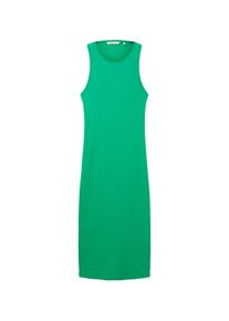 Tom Tailor Denim Damen Neckholder Kleid mit Rippstruktur, grün, Uni, Gr. XL