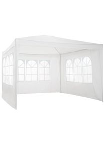 TecTake Pavillon Baraban 3x3m mit 3 Seitenteilen - weiß