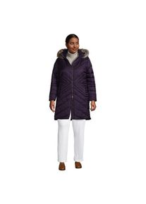 LANDS' END Warmer Wintermantel THERMOPLUME, Damen,  Lila, Polyester, by Lands' End