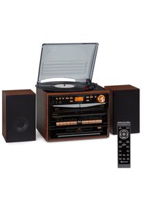 Auna 388-DAB+ Stereoanlage 20W max. Vinyl CD Kassette BT FM/DAB+ USB SD MG-388DAB+
