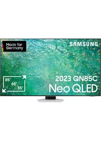 Samsung GQ85QN85CAT QLED-Fernseher (214 cm/85 Zoll, 4K Ultra HD, Smart-TV, Dolby Atmos & OTS, Gaming Hub, Neo Quantum HDR, Neural Quantum Prozessor 4K, Smart Hub & Gaming Hub), silberfarben