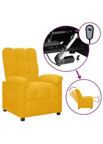 vidaXL Elektrischer Sessel mit Liegefunktion Gelb Stoff