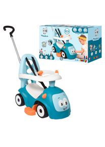 Smoby - Maestro Balade Blau - Komfortables Rutscherfahrzeug mit 3 Verwendungsfunktionen, Schiebewagen, Lauflernhilfe und Rutscherfahrzeug, für Kinder ab 6 Monaten