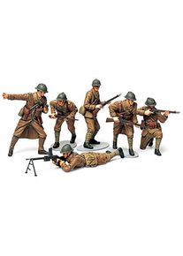 Tamiya 300035288 - WWII Figuren-Set Französische Infanterie (6), Militär-Bausatz 1:35