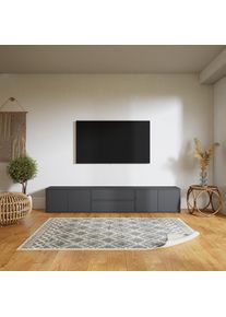 MYCS Lowboard Graphitgrau - TV-Board: Schubladen in Graphitgrau & Türen in Graphitgrau - Hochwertige Materialien - 226 x 41 x 34 cm, Komplett anpassbar