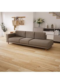 MYCS Sofa Sandbeige - Moderne Designer-Couch: Hochwertige Qualität, einzigartiges Design - 264 x 75 x 98 cm, Komplett anpassbar