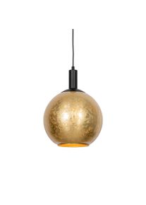 Qazqa Design hanglamp zwart met goud glas - Bert