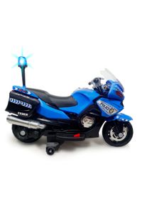 Feber - Blaues Polizeimotorrad für Kinder mit 12-V-Batterie, mit Licht und Ton, empfohlen ab 3 Jahren (Famosa 800012891)