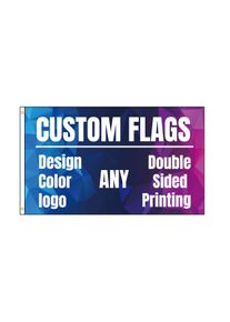 Generic 4x6FT Doppelseitige benutzerdefinierte Flagge Design Drucken Sie Ihr eigenes Logo/Foto/Bild/Text personalisierte Outdoor Flaggen Banner