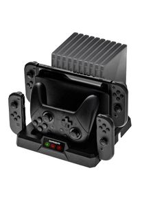 Snakebyte DUAL Charge Base S - Nintendo Switch Ladestation, All-in-One Organizer für 10 Switch Spiele, Ladefunktion für 1 Pro Controller und 2 Joy-Cons, Dockingstation mit LED-Anzeige