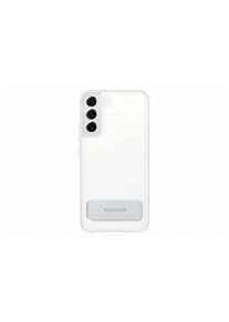 Samsung Clear Standing Cover Smartphone Cover EF-JS906 für Galaxy S22+, Handy-Hülle, ausklappbarer Standfuß, Schutz Case, stoßfest, Transparent