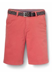 Walbusch Herren Bügelfrei-Bermuda Hose Regular Fit Orange einfarbig flexibler Bund