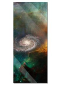 Pixxprint Glasbild Galaxie mit Sternennebel