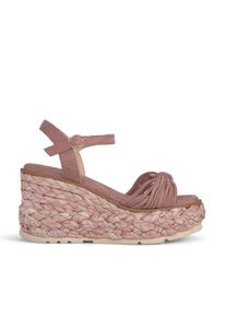 Alma en Pena V23BL4036 Damen-Sandale mit Keilabsatz aus geflochtenem Bast, Siena Old Pink, Rosa, 42 EU