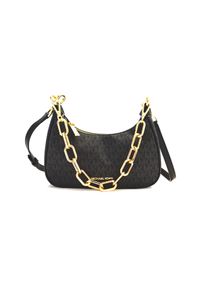 Michael Kors Cora Small Zip Pouchette Crossbody Bag Purse Handbag (BLACK)