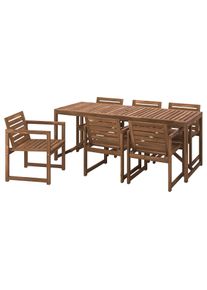 IKEA NÄMMARÖ Tisch+6 Armlehnstühle/außen