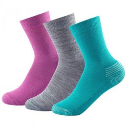 DEVOLD - Daily Medium Kid Sock 3-Pack - Merinosocken 25-27 | EU 25-27 bunt