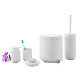 Zone Denmark Zahnputzbecher Ume, Zahnb&uuml;rstenbecher, Steingut mit Soft-Touch-Beschichtung, wei&szlig;