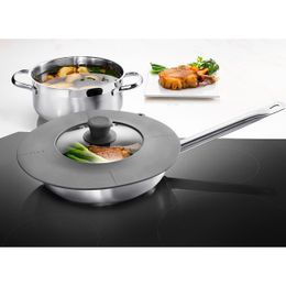 Stoneline Universal Glasdeckel mit Silikonrand, 7-in-1 f&uuml;r 16/18/20/22/24/26/28 cm, sp&uuml;lmaschinengeeignet