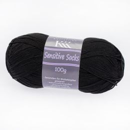 Sockenwolle Sensitive Socks uni von KKK, Schwarz, aus Polyacryl