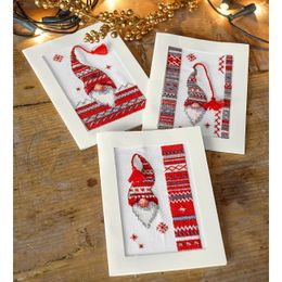 3 Weihnachtskarten im Set - Weihnachts-Wichtel