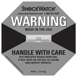 10 x ShockWatch Stoßindikatorlabel mit Warnhinweisaufkleber (grau)
