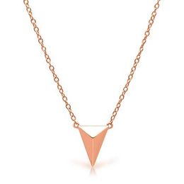 UNIQUE Kette geometrischer Anhänger Silber rosévergoldet