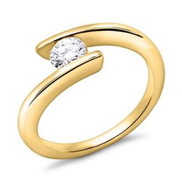 Brilladia Premium 750er Gelbgold Verlobungsring 0,5 ct.