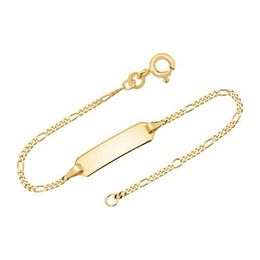 UNIQUE 585er Goldarmband: ID-Armband Gold 16cm