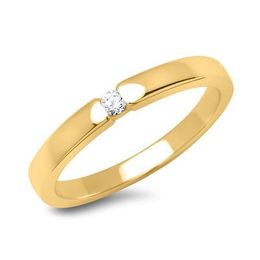 Brilladia 14K Gelbgold Verlobungsring mit Diamant 0,05 ct.