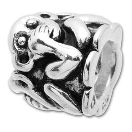 UNIQUE Hochwertiger 925 Silber Bead für Basisarmbänder