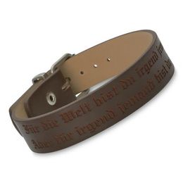 UNIQUE Braunes Echtleder-Armband gravierbar