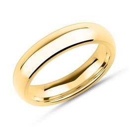 UNIQUE Ring Edelstahl gelbvergoldet 5mm breit