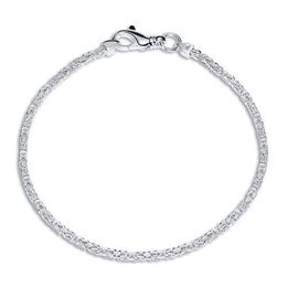 UNIQUE 925 Silberarmband: Königsarmband Silber 2mm