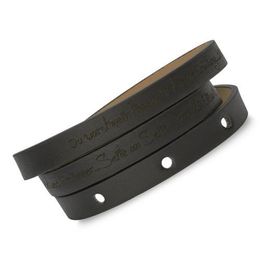 UNIQUE Schwarzes Wickelarmband Leder gravierbar