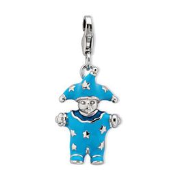 UNIQUE Exklusiver 925 Silber Clown Charm zum Einhängen