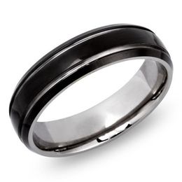 UNIQUE Moderner Ring Titan mit Glanzrille
