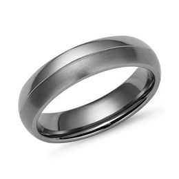 UNIQUE Titan Ring matt/glänzende Kombination