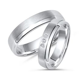 UNIQUE Trauringe 925 Silber: Partnerringe Zirkonia