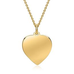 UNIQUE 585er Goldkette mit Herzanhänger gravierbar
