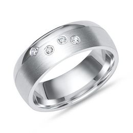 UNIQUE Ring 925er Silber Zirkonia inkl. Lasergravur