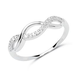 UNIQUE Ring für Damen 925er Silber mit weißen Zirkonia