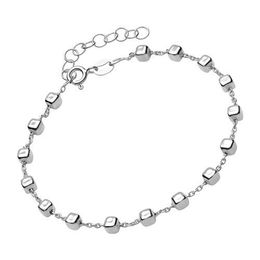 UNIQUE Armband 925er Silber mit eckigen Beads