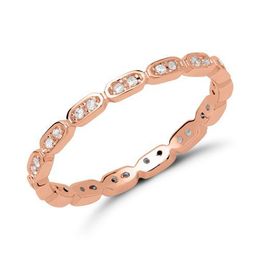 UNIQUE Ring 925er Silber rhodiniert rosévergoldet Zirkonia