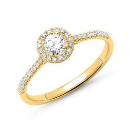 Brilladia 750er Gold Halo Ring mit Brillanten